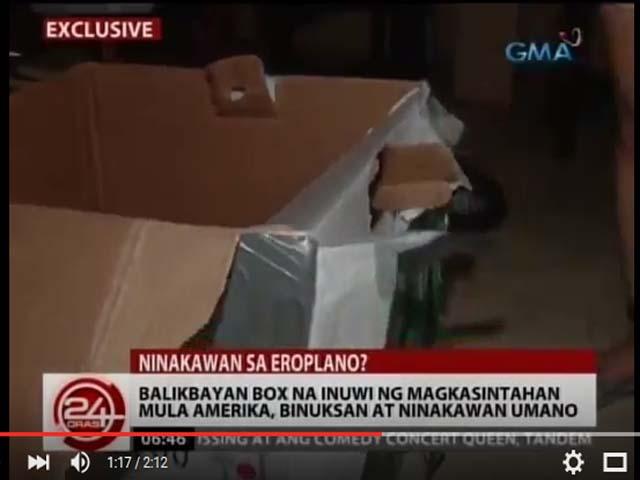 Over P20,000 worth of items stolen from Pinoy couple’s balikbayan boxes ...