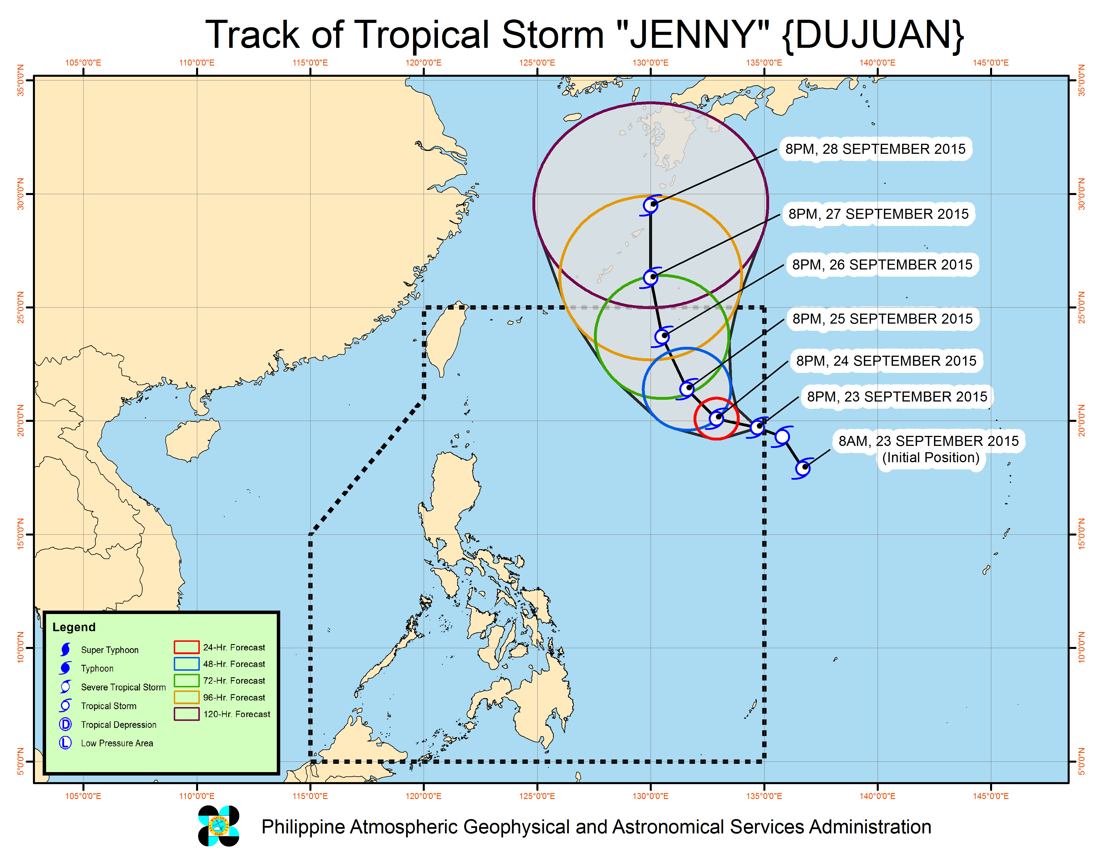 Storm 'Jenny' over 1,300 kms east of Batanes, slows down to 7 kph | GMA ...