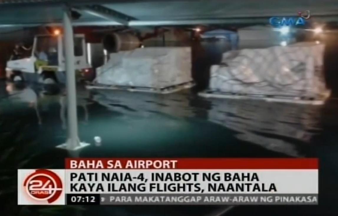 Flood delays four flights at NAIA Terminal 4 | GMA News Online