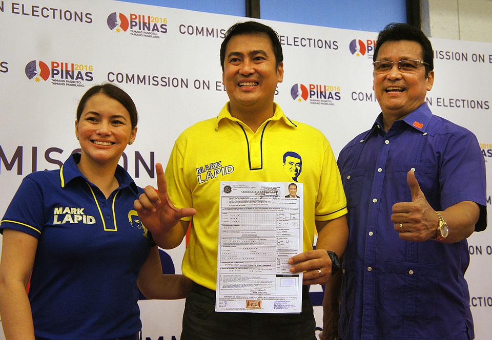 Former MMDA chief Tolentino, Mark Lapid file COCs for senator | GMA ...