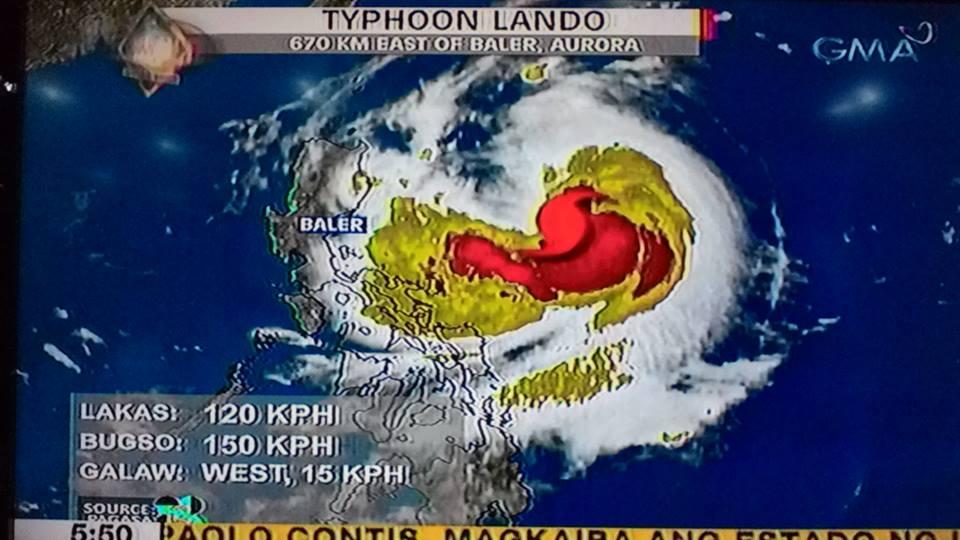 Lando now a typhoon; Storm Signal No. 1 up over 13 Luzon provinces ...