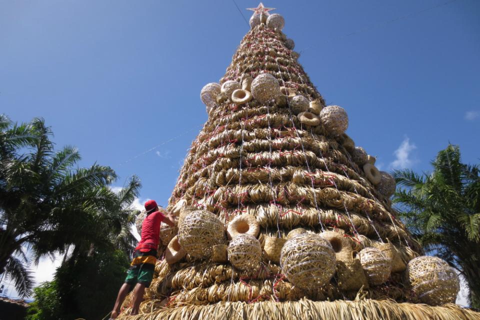 Karagumoy Christmas tree towers over Albay capitol | Photos | GMA News ...