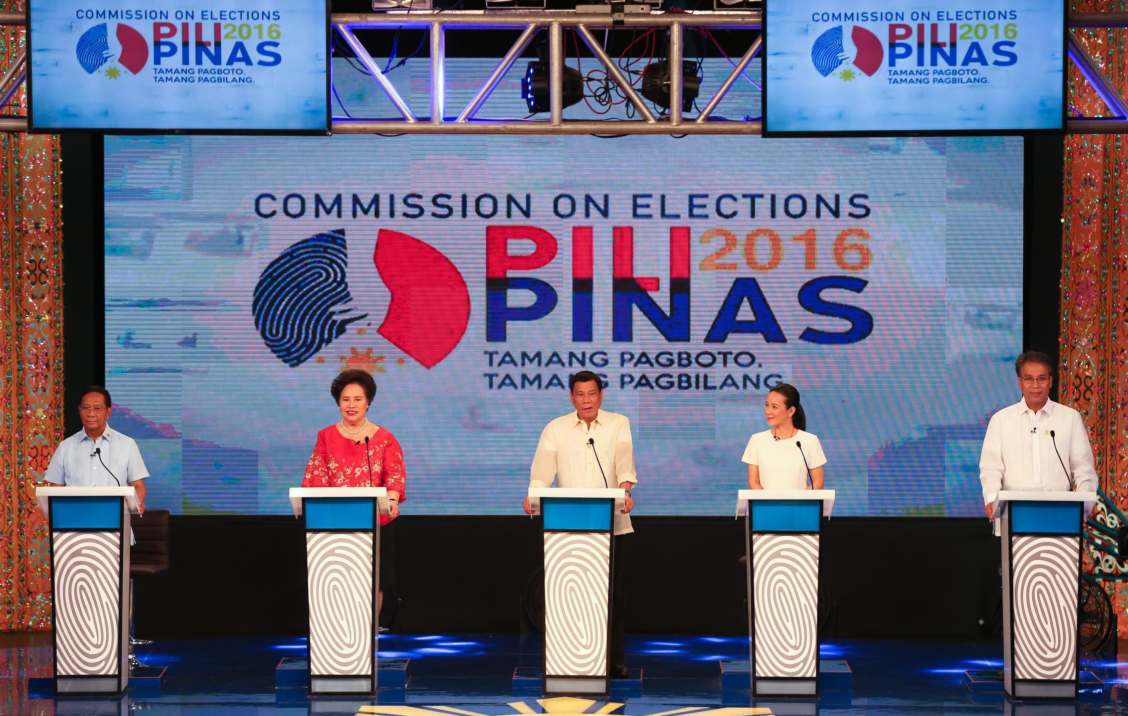 Most uttered words during first PiliPinas Debates 2016 | GMA News Online