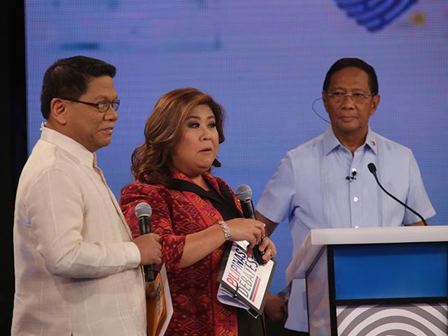 Jejomar Binay in the first round of the Pilipinas Debates 2016 | Photos ...