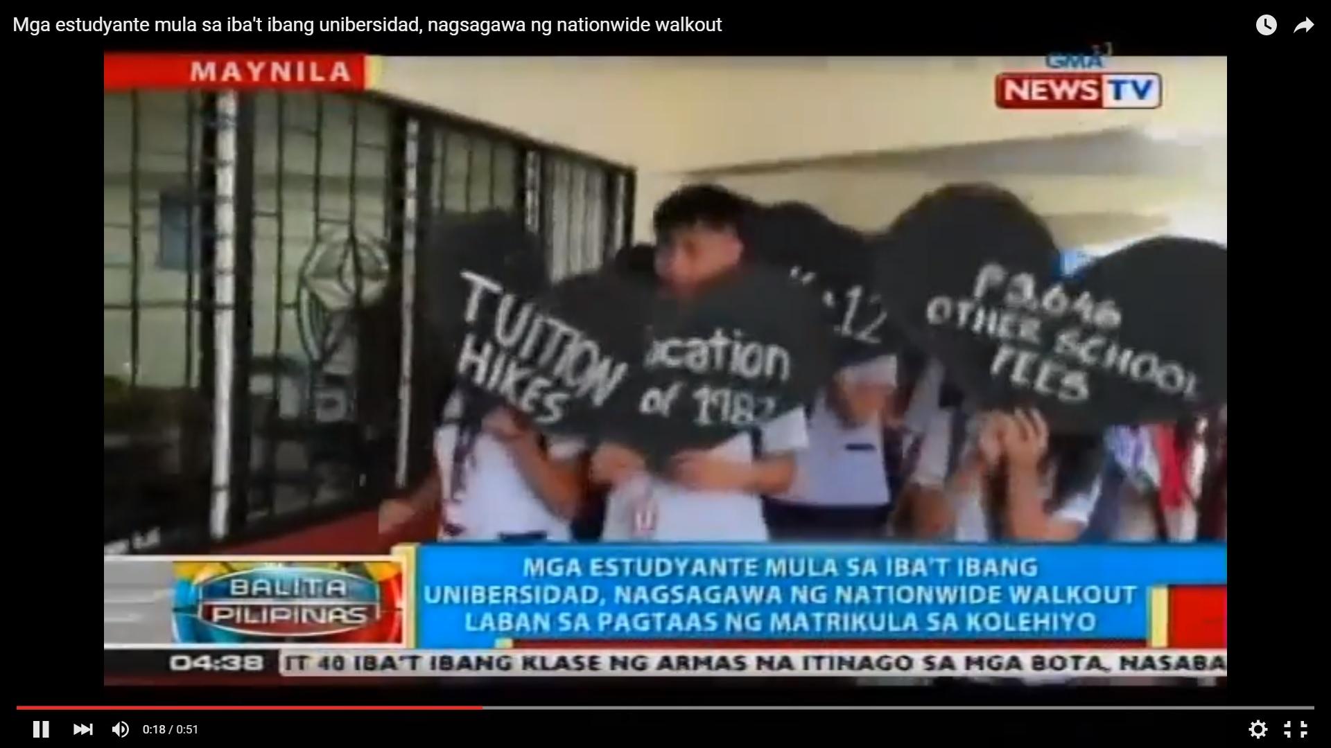 College students stage protest rally vs. tuition hikes | GMA News Online