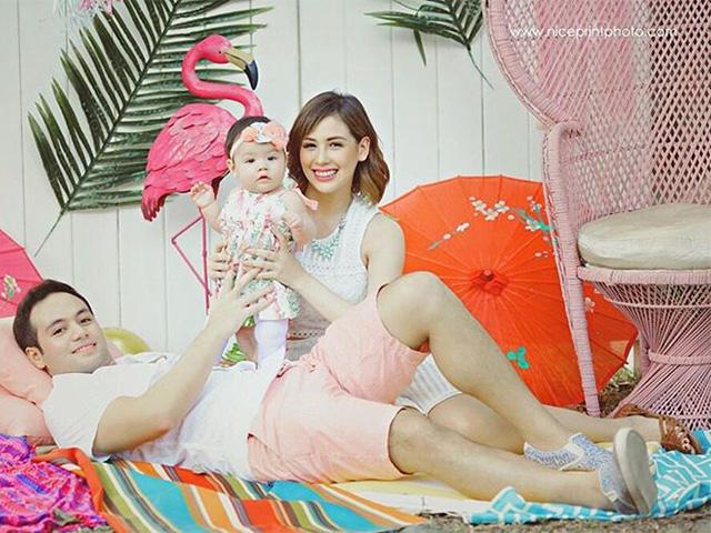 Empress Schuck's tropical summer shoot with boyfriend, baby daughter ...