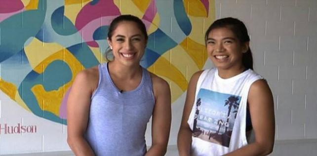 Alyssa Valdez at Amy Ahomiro ng Ateneo Lady Eagles, magyo-yoga sa ...