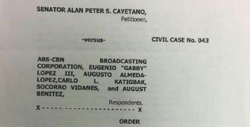 Temporary restraining order vs. ABS-CBN on airing anti-Duterte ads ...