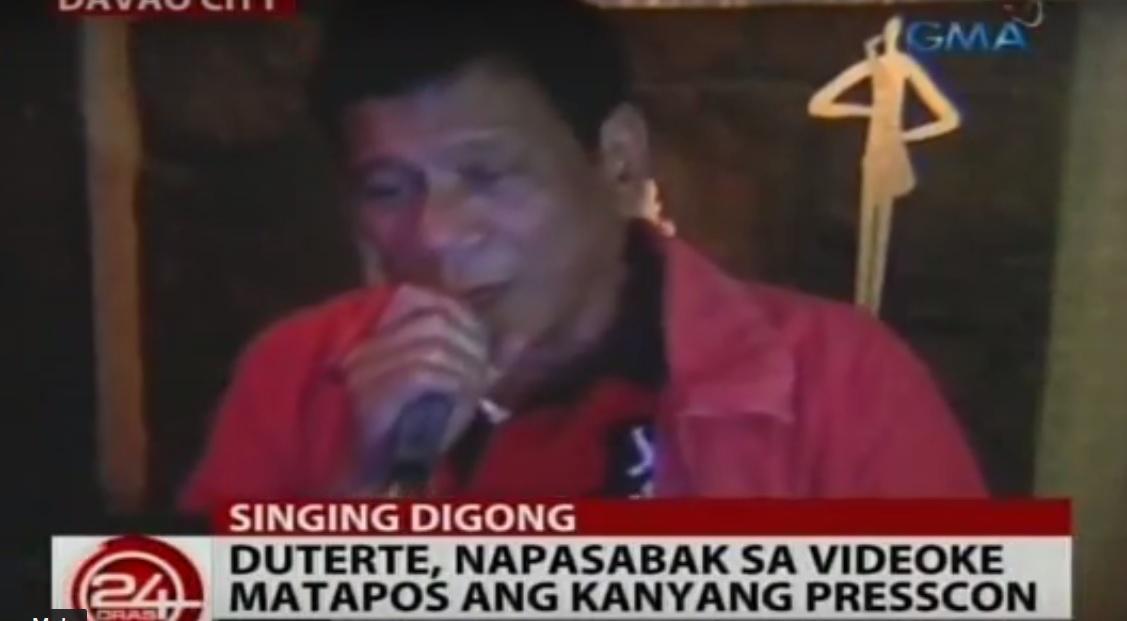 Duterte sings karaoke standards, eats late dinner after presser ends at ...