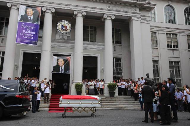 Ex-Chief Justice Corona’s remains arrive at SC | GMA News Online