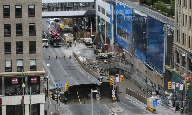 Huge sinkhole opens in heart of Canada capital | GMA News Online