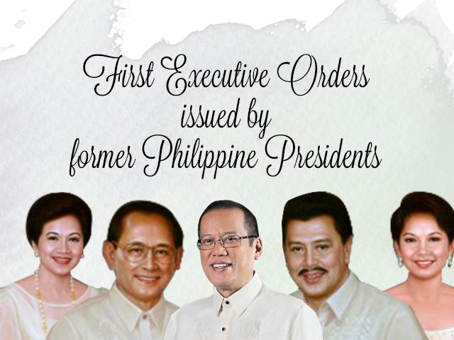 What were the first executive orders issued by former presidents? | GMA ...
