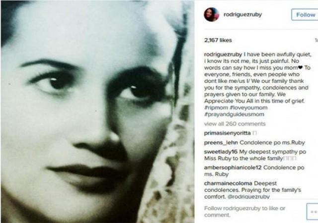 Ruby Rodriguez still grieving over her mother's death | GMA News Online