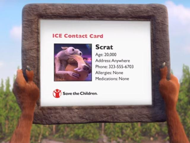 Save the Children, ‘Ice Age’ partner to promote the use of ICE cards ...