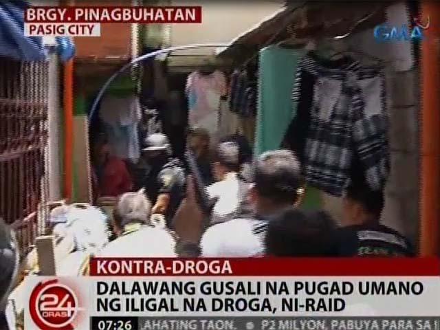 Cops raid Pasig 'drug dens' linked to Boratong's brother | GMA News Online