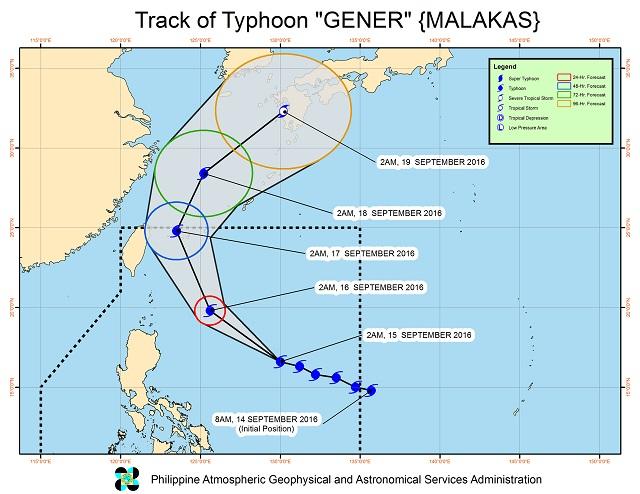Typhoon Gener maintains strength | GMA News Online