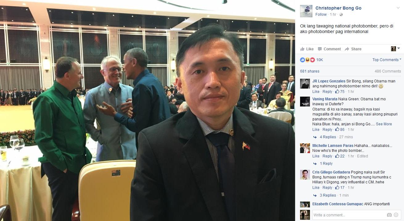 Duterte's top aide Bong Go has a world-class 'photobomber' | GMA News ...