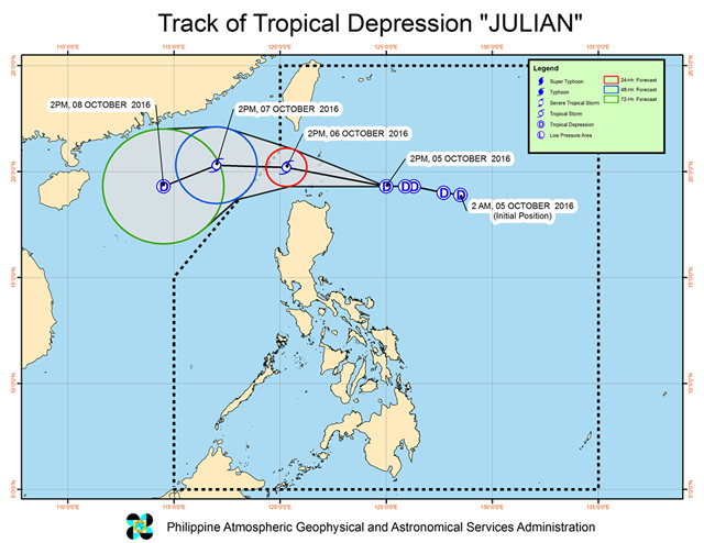 Tropical Depression Julian slightly intensifies | GMA News Online