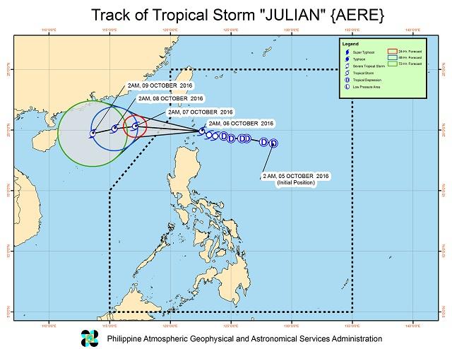 Tropical Storm Julian approaching PAR boundary | GMA News Online