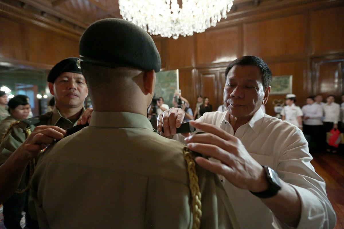 Duterte promotes PSG members | Photos | GMA News Online