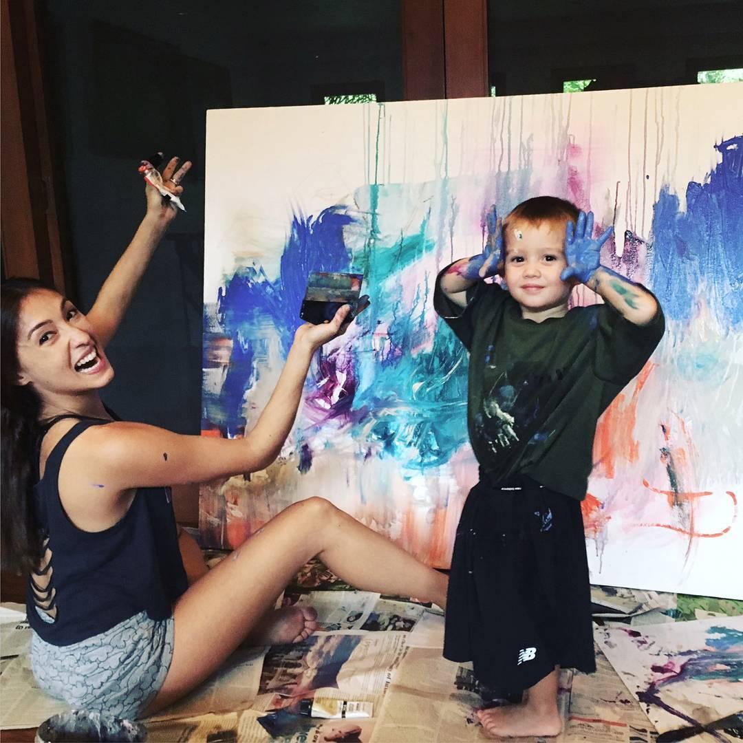 Solenn Heussaff does painting collaboration with nephew Kaeden | GMA ...
