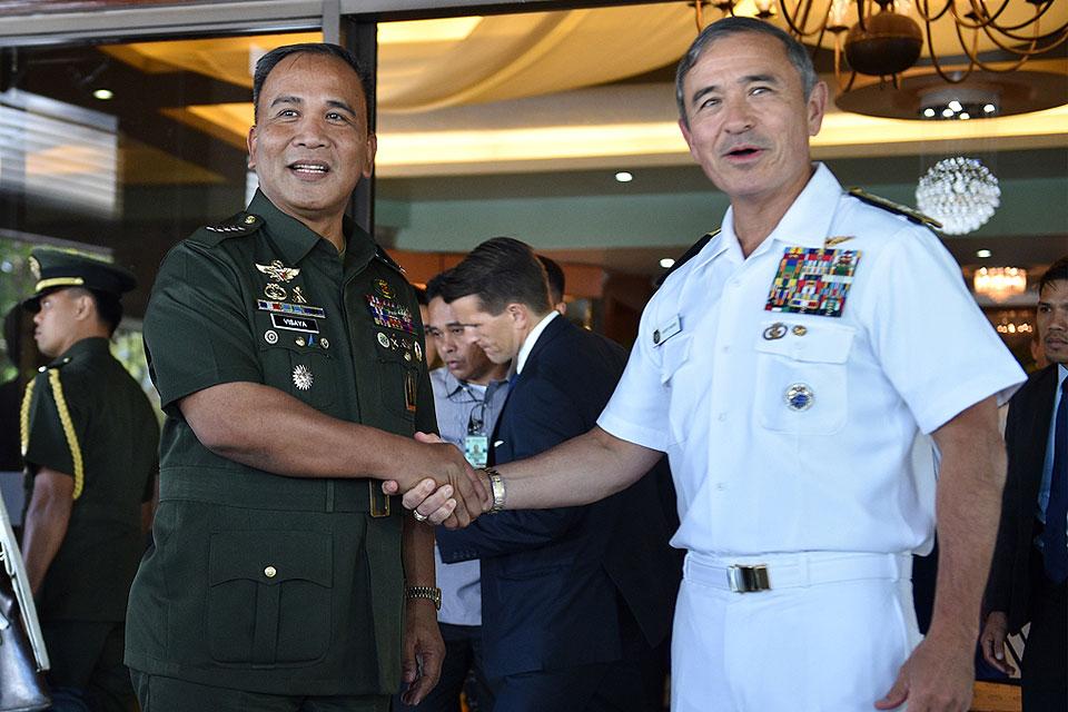 PHL, US military officials meet on mutual defense at Camp Aguinaldo ...