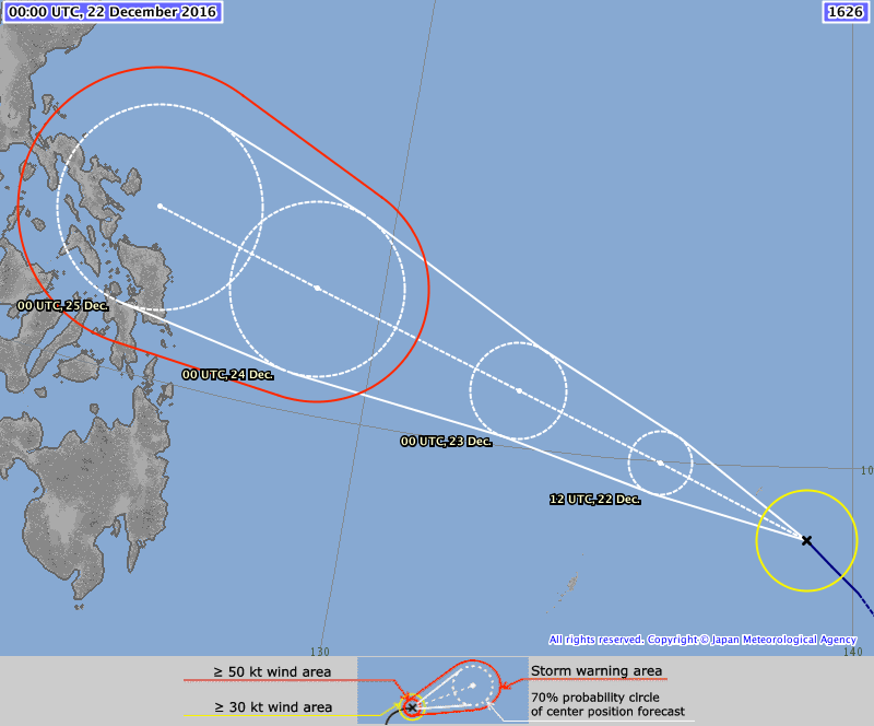 Tropical Storm outside PAR continues to strengthen, heading for Bicol ...