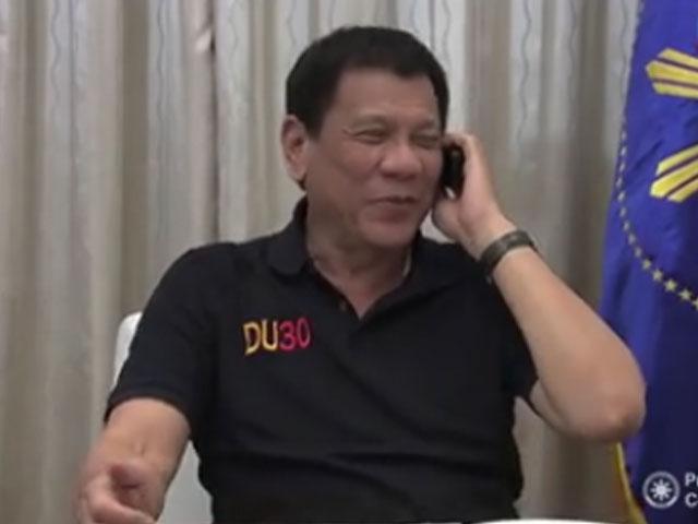 Duterte all smiles, laughing during conversation with Trump | GMA News ...