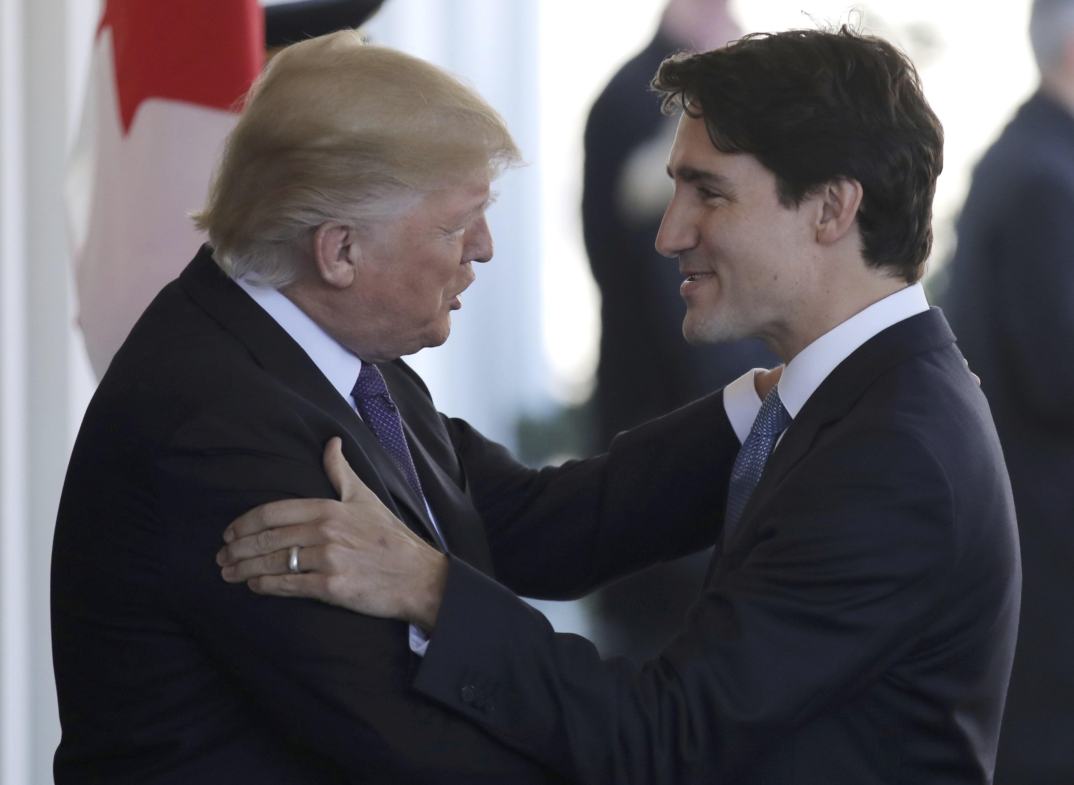 Trudeau visits US with two aims: Push trade, avoid Trump's ire | GMA ...
