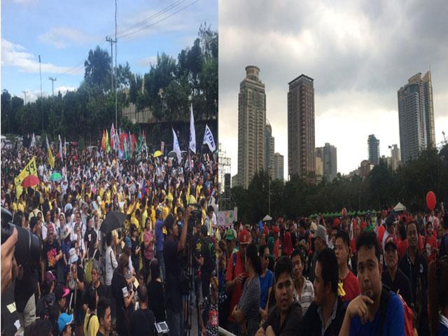 Crowds at pro-Duterte, pro-People Power gatherings start to balloon ...
