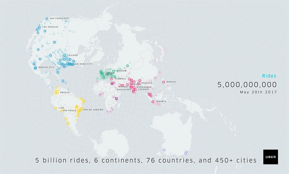 Uber reaches 5-billion-trip mark with 156 simultaneous rides in late ...