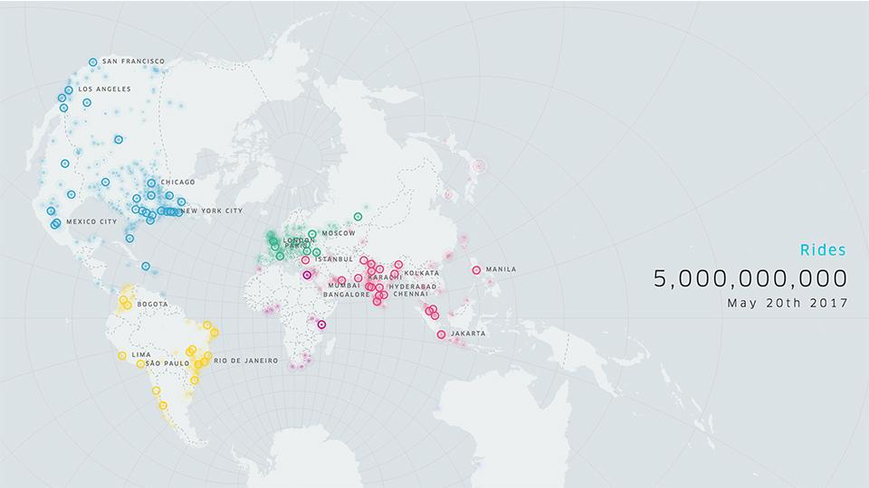 Uber reaches 5-billion-trip mark with 156 simultaneous rides in late ...