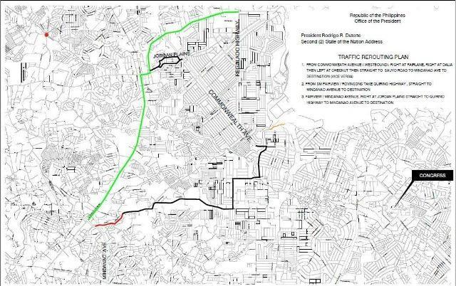 MMDA releases rerouting plan for SONA 2017