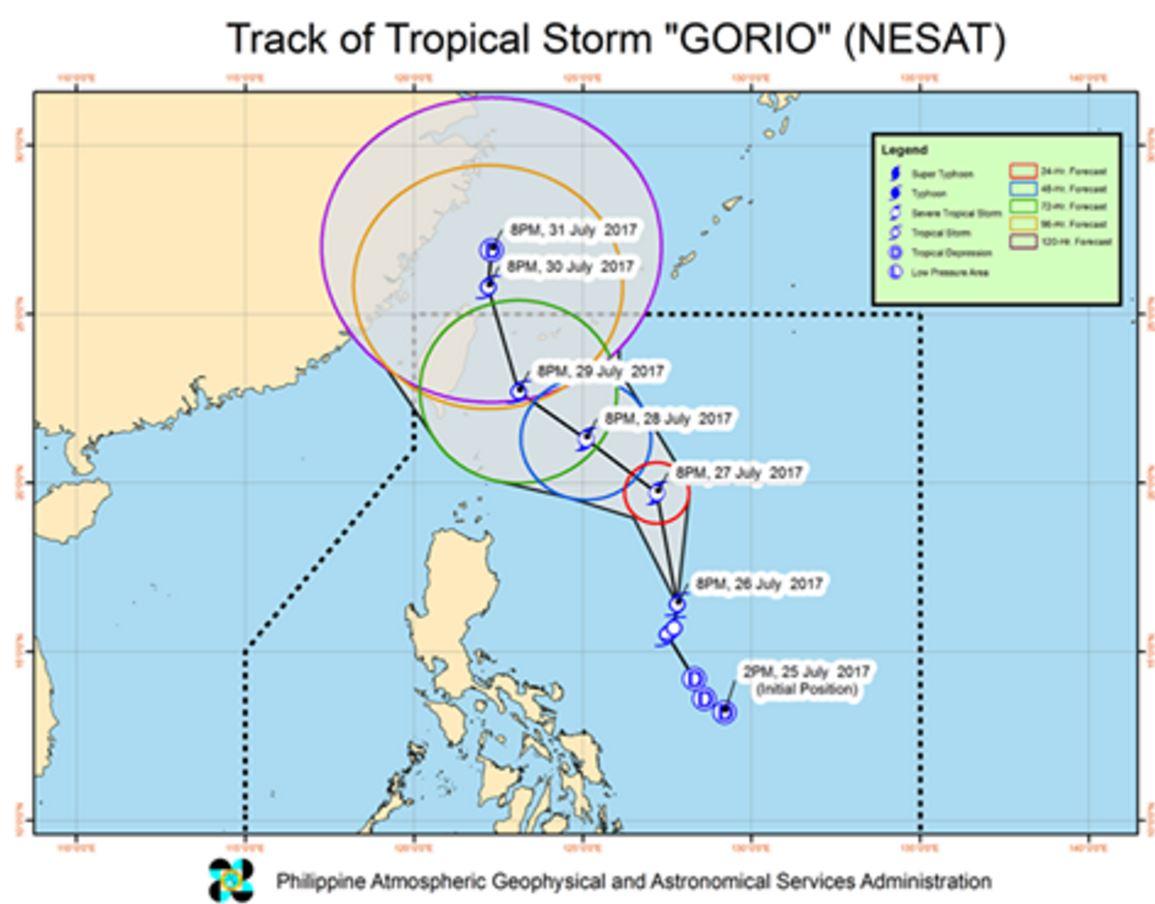 Typhoon Gorio continues to intensify; maintains course | GMA News Online