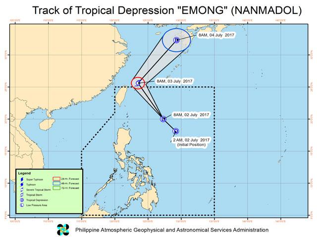 'Emong' to intensify into tropical storm, outside PAR by Monday | GMA ...