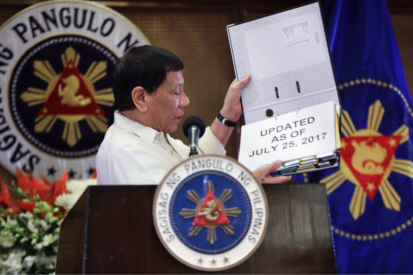 PNP ready to validate, probe personalities on new Duterte drug list ...