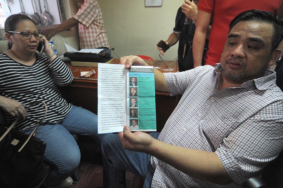 Aegis Juris fratmen suspended from UST Law over Atio Castillo hazing ...