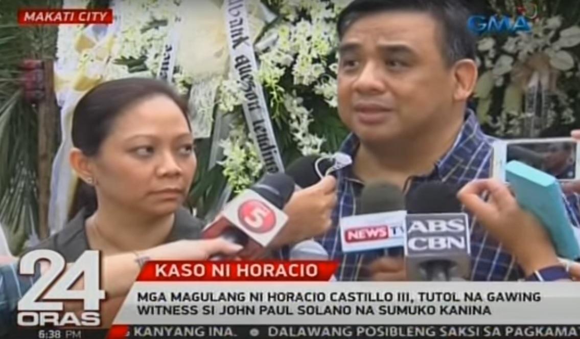 Atio Castillo’s parents don’t want Solano to become state witness | GMA ...