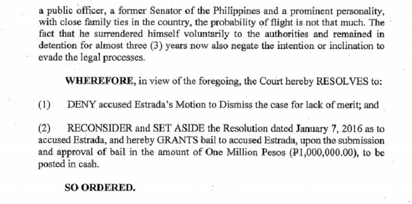 Sandiganbayan ruling, dissent on Jinggoy bail | GMA News Online