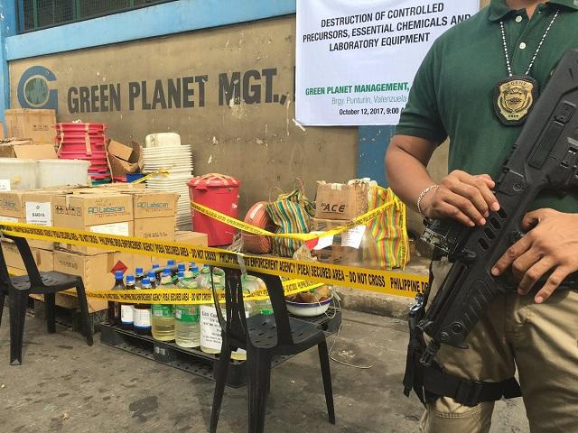 PDEA destroys P10.6-M shabu-making lab equipment, chemicals | GMA News ...