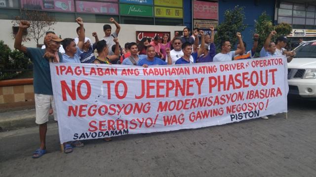 Jeepney drivers, operators, supporters stage transport strike | GMA ...