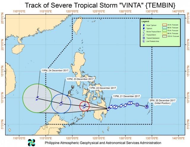 Vinta intensifies into a typhoon; PAR exit imminent