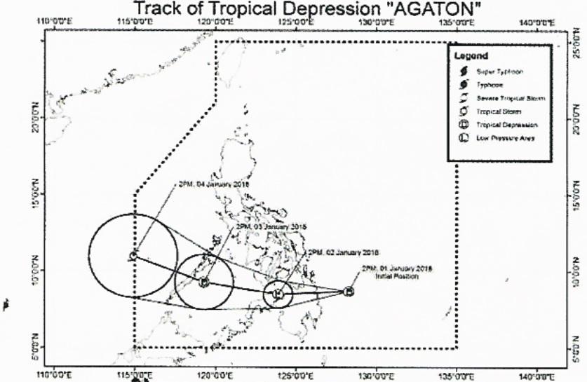 LPA now Tropical Depression Agaton, Signal No. 1 up in 17 areas | GMA ...