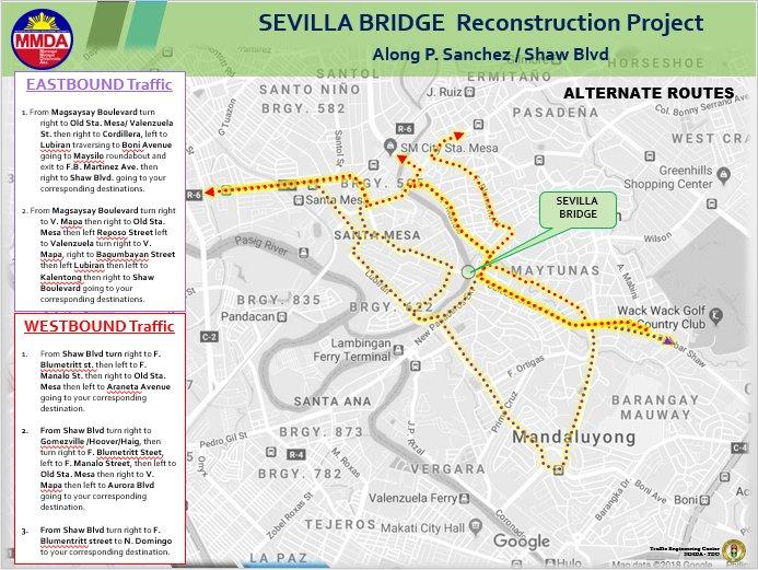 MMDA bares traffic plan for Sevilla Bridge reconstruction project in ...