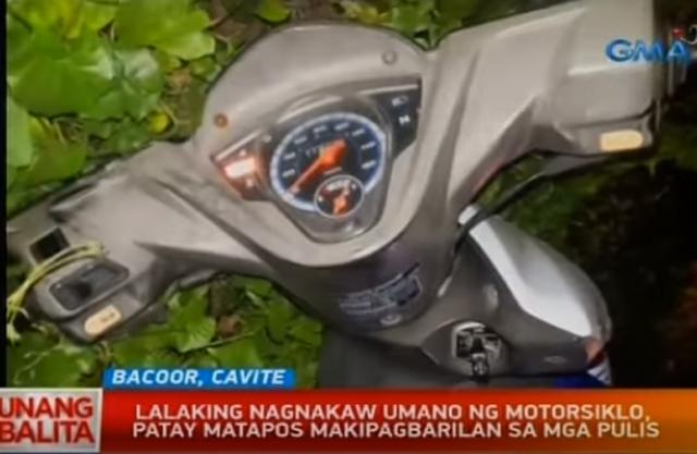Nagnakaw umano ng motorsiklo patay sa engkuwentro ng mga pulis ...