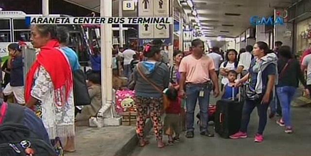 Air-conditioned buses fully booked at Araneta bus terminal | GMA News ...