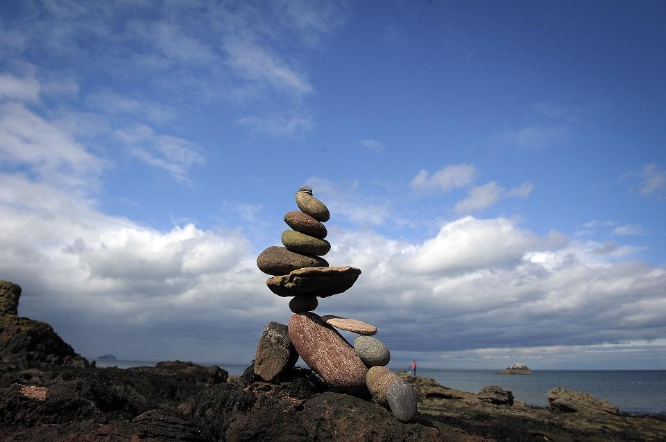 Stone-stacking contest brings gravity-defying sculptures to Scottish ...