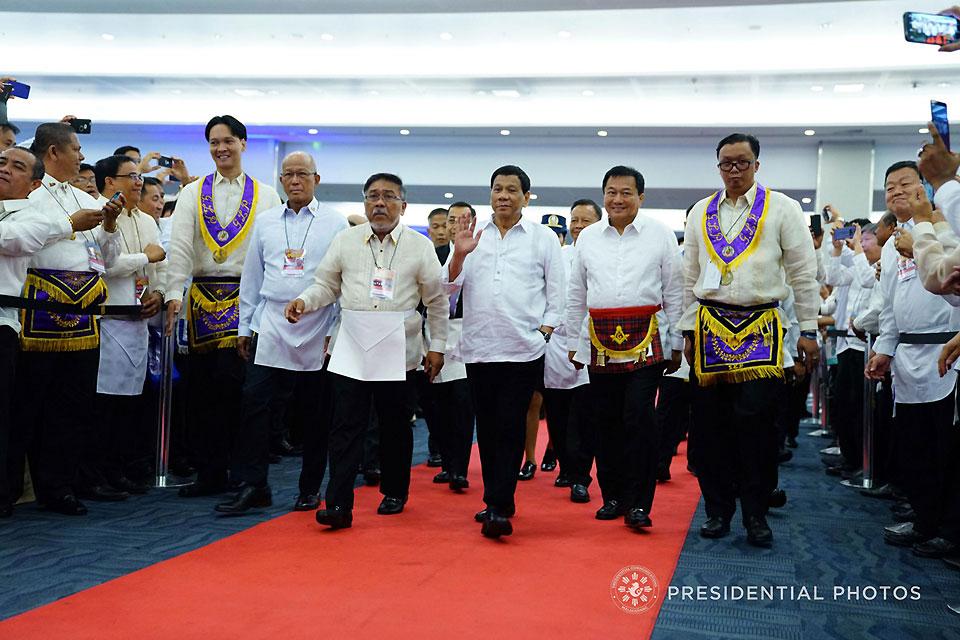 Duterte graces 102nd annual convention of Masons | Photos | GMA News Online
