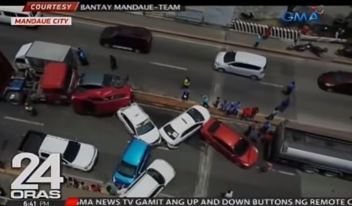 Multi-vehicle collision occurred along Marcelo Fernan Bridge in Cebu ...