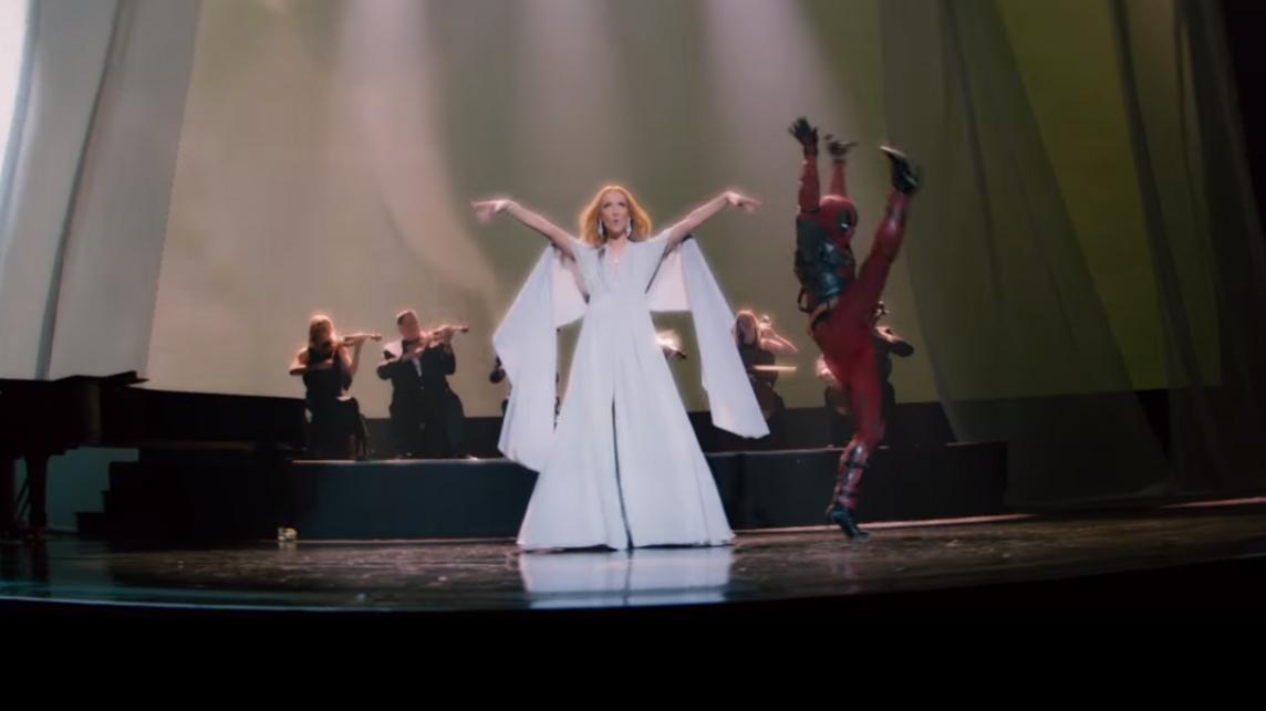 Deadpool doing an interpretative-ish dance to Celine Dion's new track ...